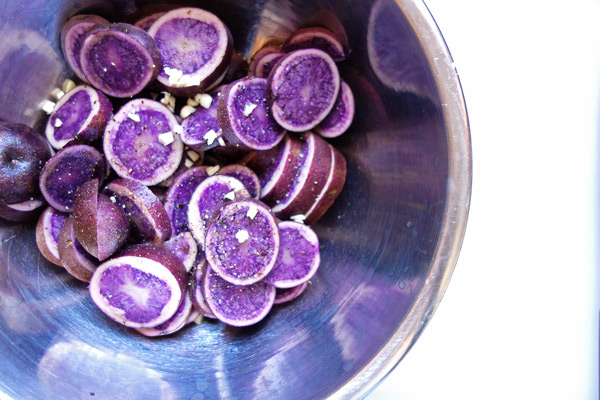 Garlic Roasted Purple Potatoes | The Lawful Kitchen